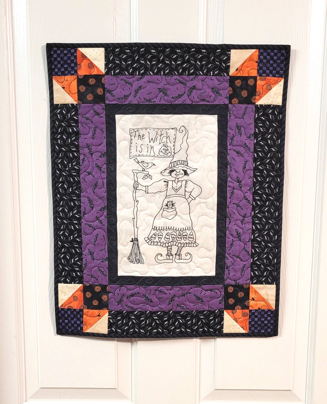 Happy Halloween, Halloween Quilted Wall Hanging, Halloween Quilt ...