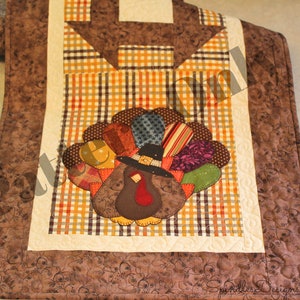 Turkey Table Runner Quilt Pattern: Thanksgiving Decor (digital Download ...