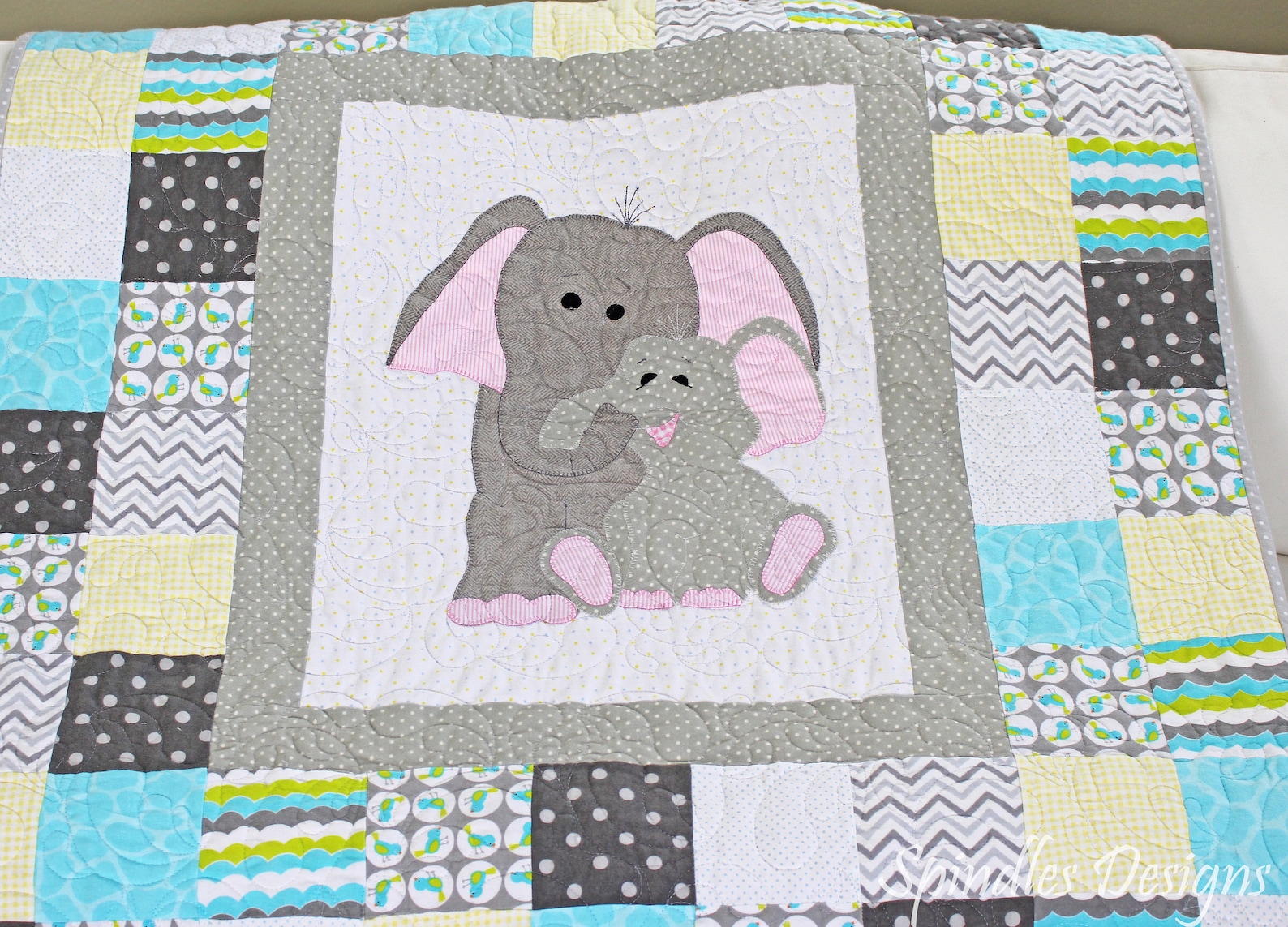 Baby Quilt pattern Mom and Baby Elephant Quilt Pattern Hugs | Etsy