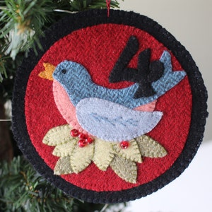 12 Days of Christmas Ornaments Pattern: Hand Applique Felt/wool ...
