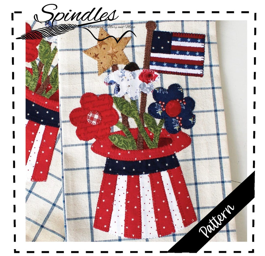Uncle Sam Hat Planter Applique Kitchen Towel Pattern (PDF Pattern - Etsy