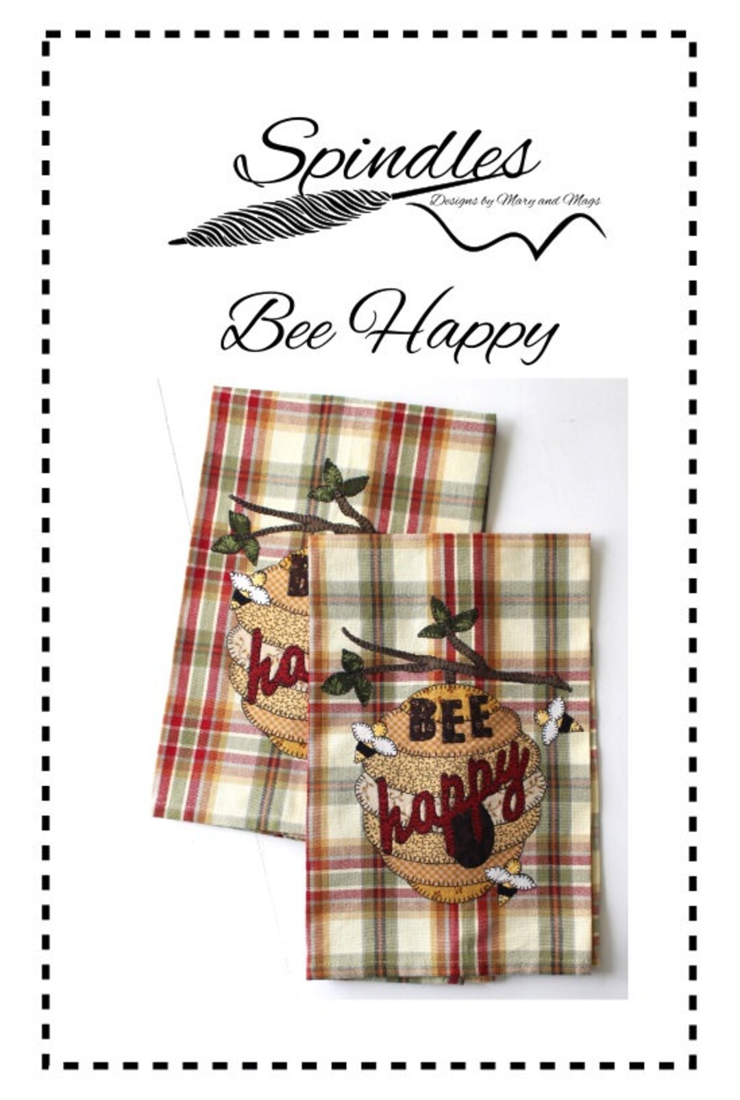 Tea Towel Pattern, Beehive Tea Towel Pattern, Applique Towel Pattern ...