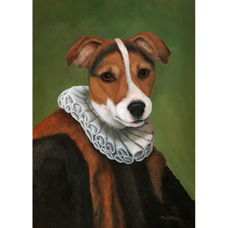 Jack Russell, Dog Portrait Print, Dogs in Clothes Wall Art ...