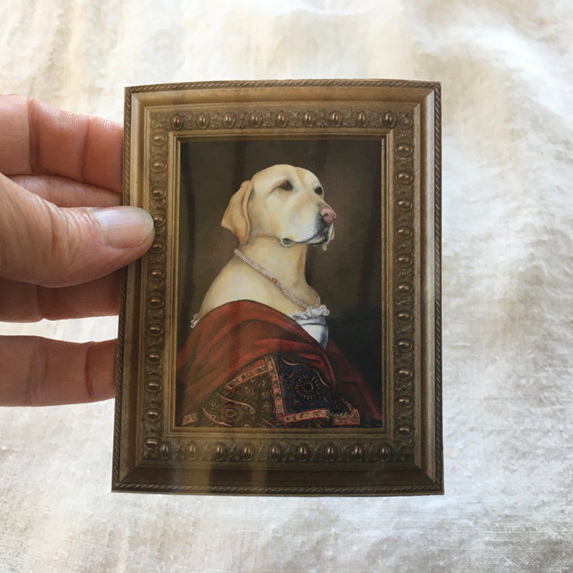 Dog Magnet, Ruby, Labrador Retriever, Yellow Lab, Refrigerator Magnet ...