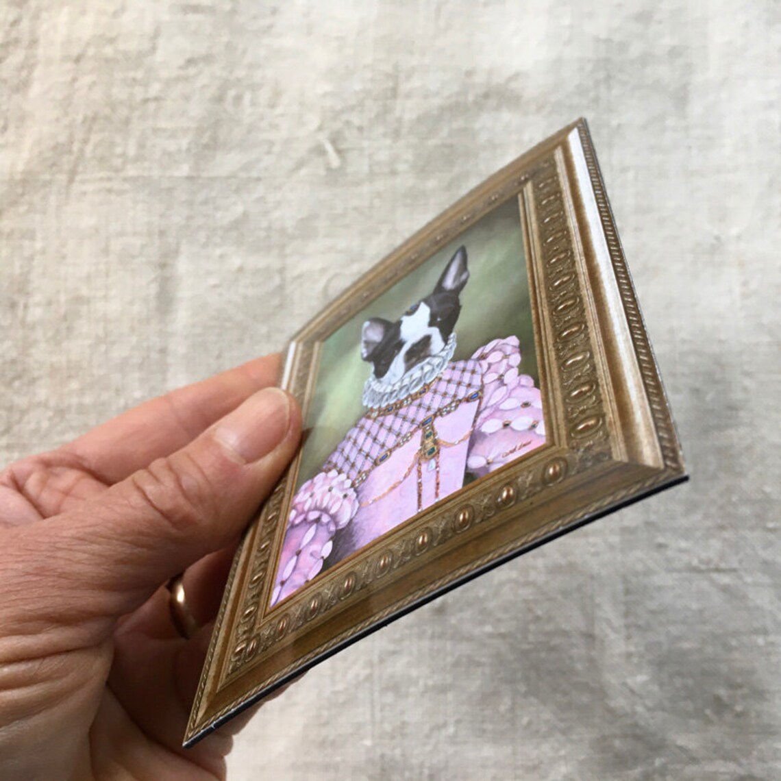 Boston Terrier Fridge Magnet Miss Rascal Whimsical Dog | Etsy