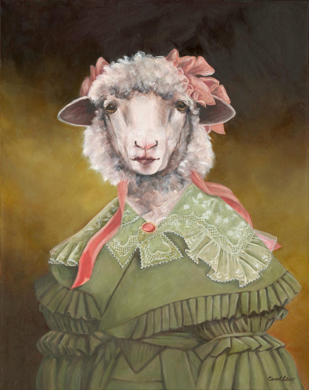 Berkshire Merino Ewe Painting: Original Farmhouse Sheep Portrait - Etsy