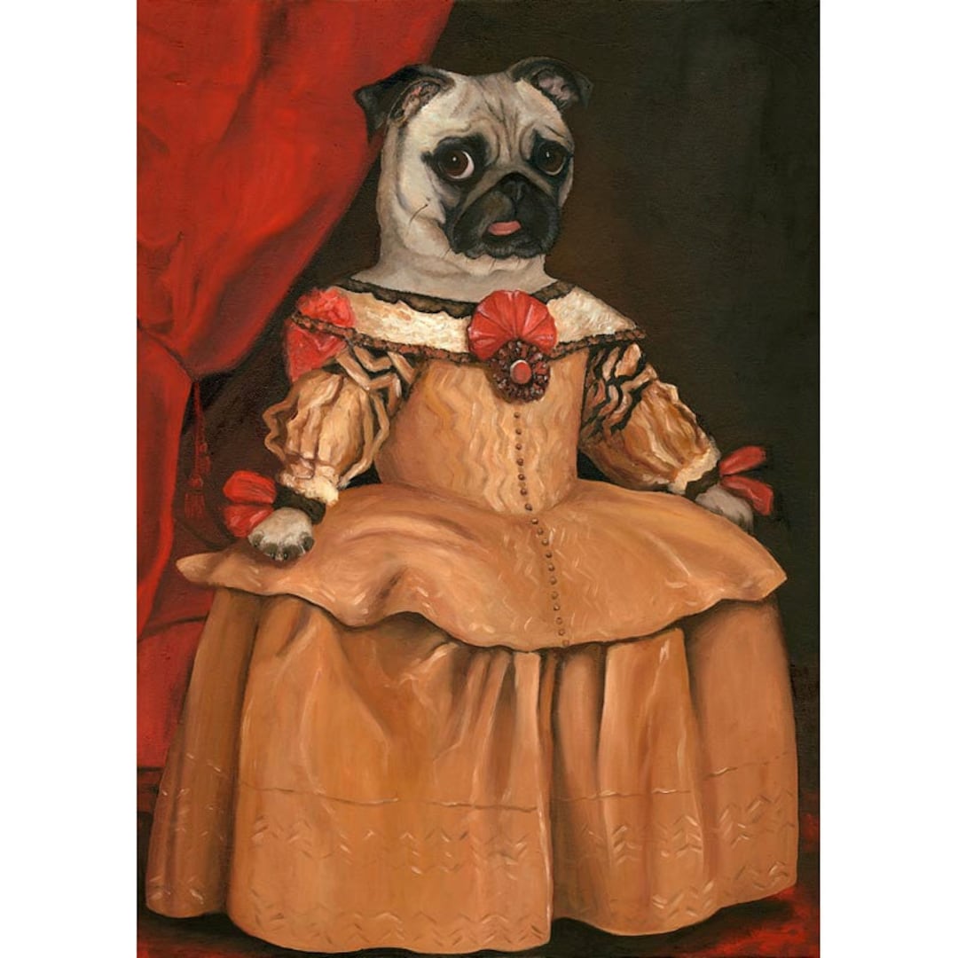 Pug Wall Prints, Canvas Prints, Pug Nursery Print, Pug Gift, Pug Gifts ...