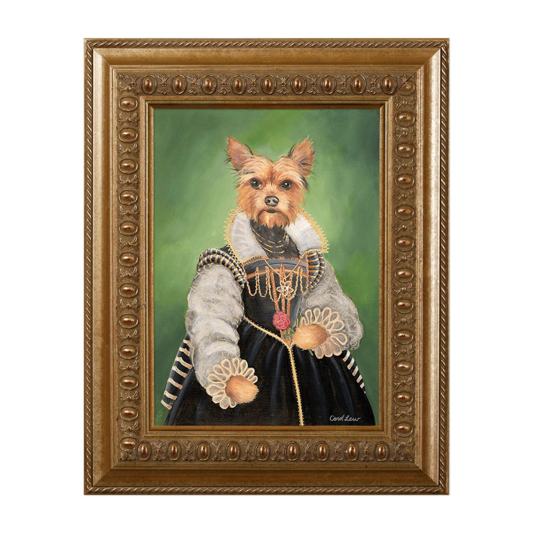 Yorkie Fridge Magnet: Aristocratic Pet Portrait Gift - Etsy