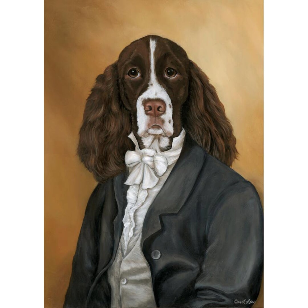 Springer Spaniel Portrait Print: Funny Pet Gift - Etsy