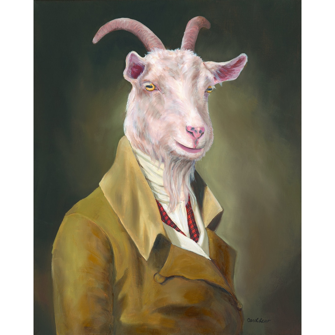 Vintage Goat Art, Canvas Prints, Goat Wall Decor, Goat Nursery Decor ...