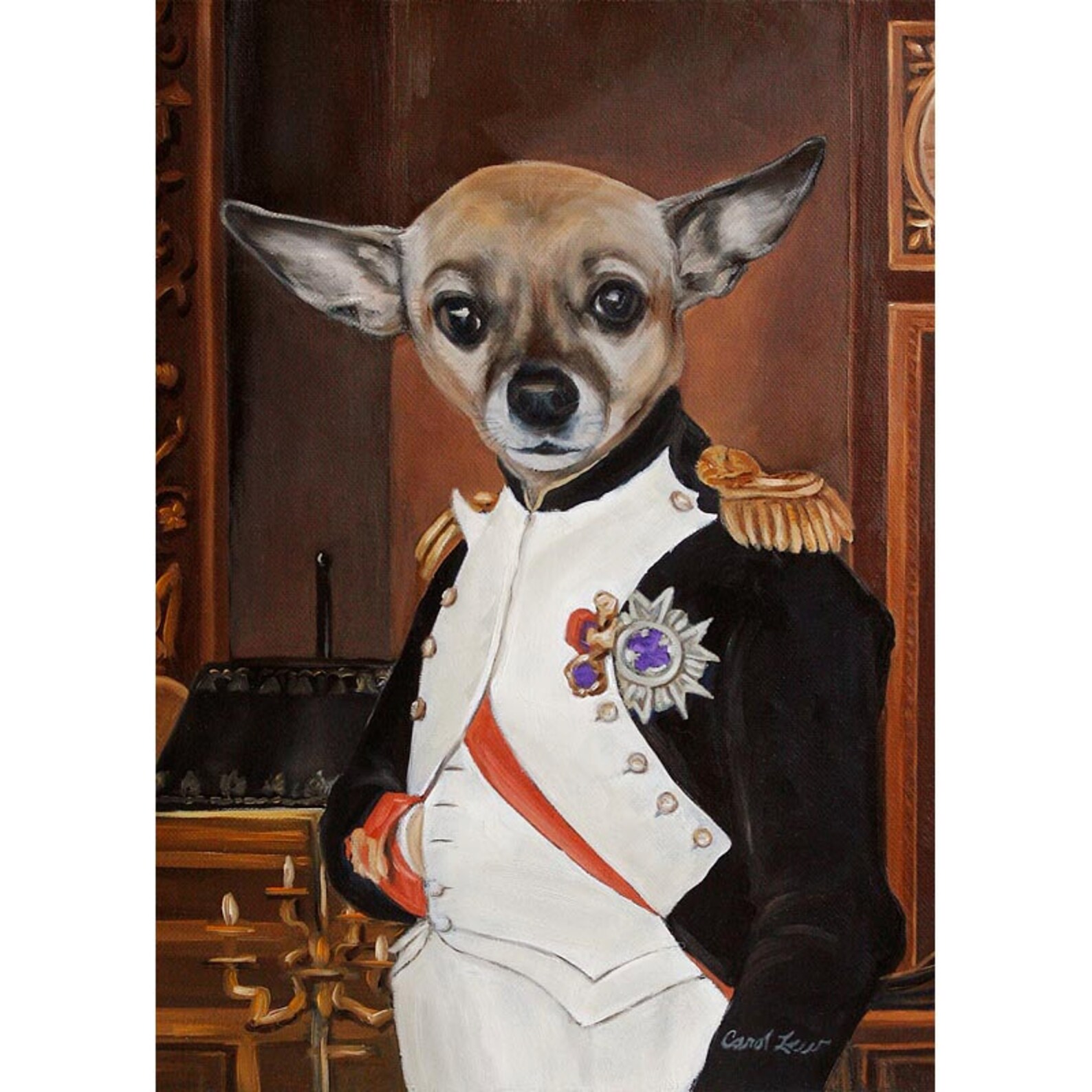 Napoleon Chihuahua 5x7 Print Dog Art Print Napoleon Dog - Etsy