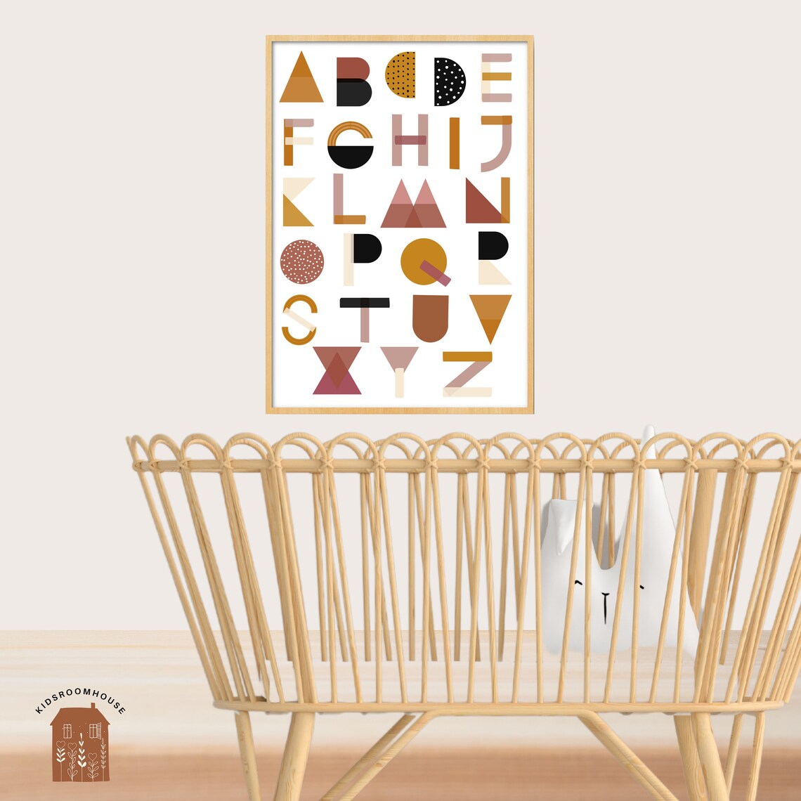 Alphabet Boho Nursery Print Kids Printable Wall Art Instant | Etsy