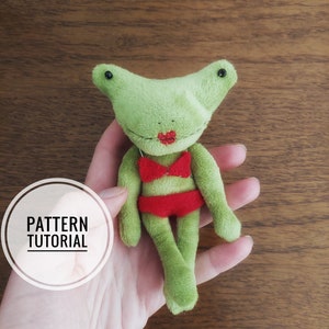 PDF Pattern Frog, Kids Gift Diy, Toad Sewing Plush Tutorial, Stuffed ...