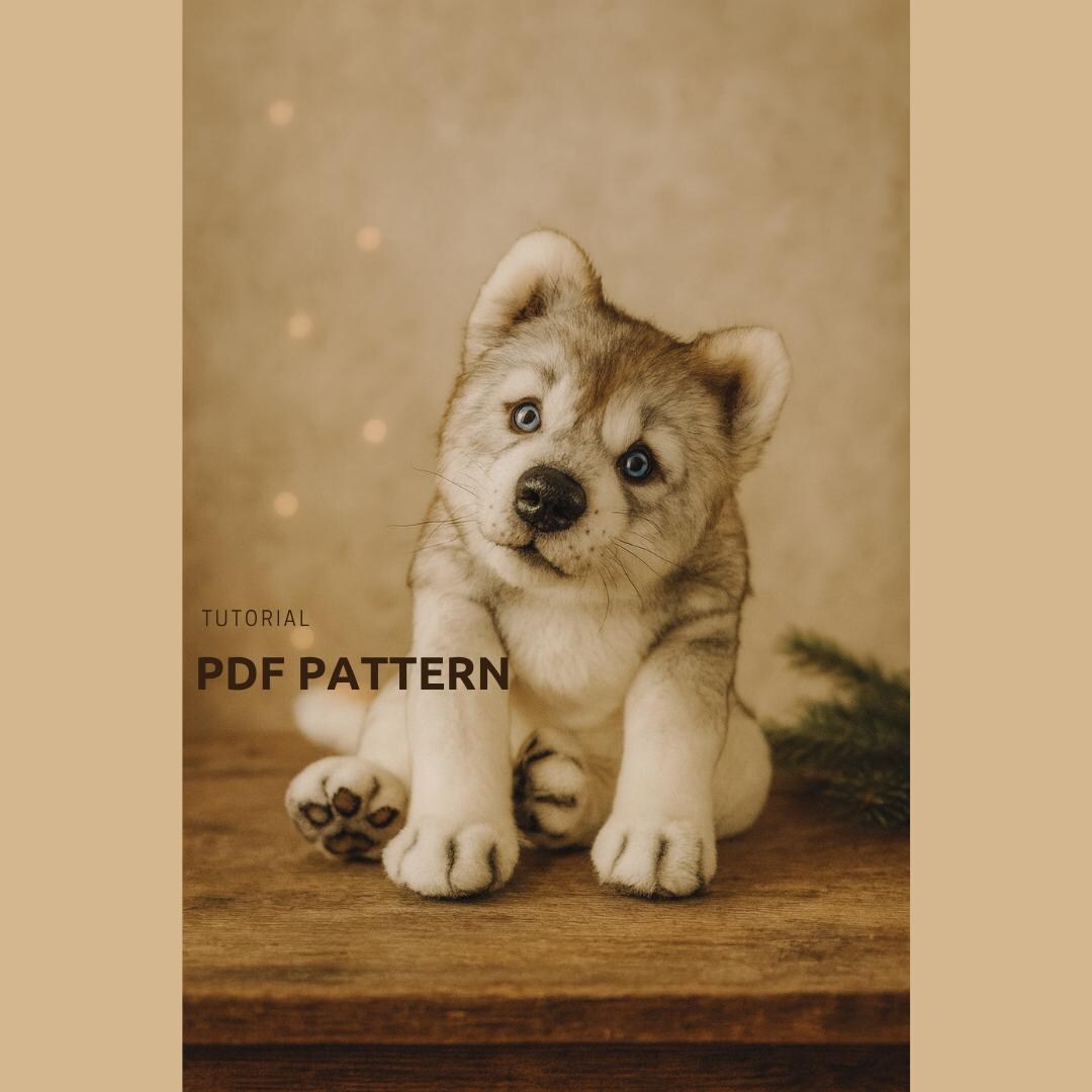 Wolf Puppy Stuffed Animal PDF Pattern: DIY Plush Toy. Easter Nonna ...