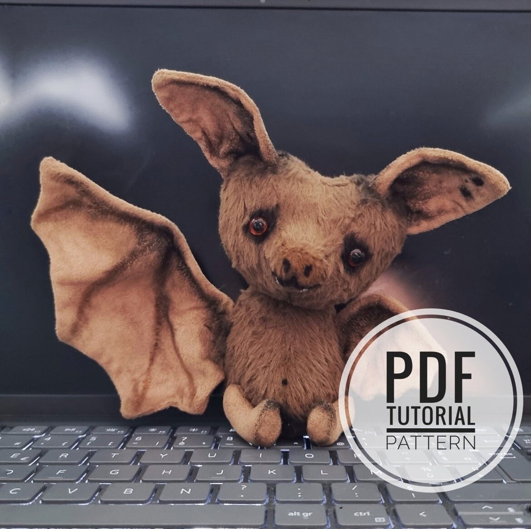 Halloween Toy Bat Sewing Pattern - Personalized Stuffed Animal Plush ...