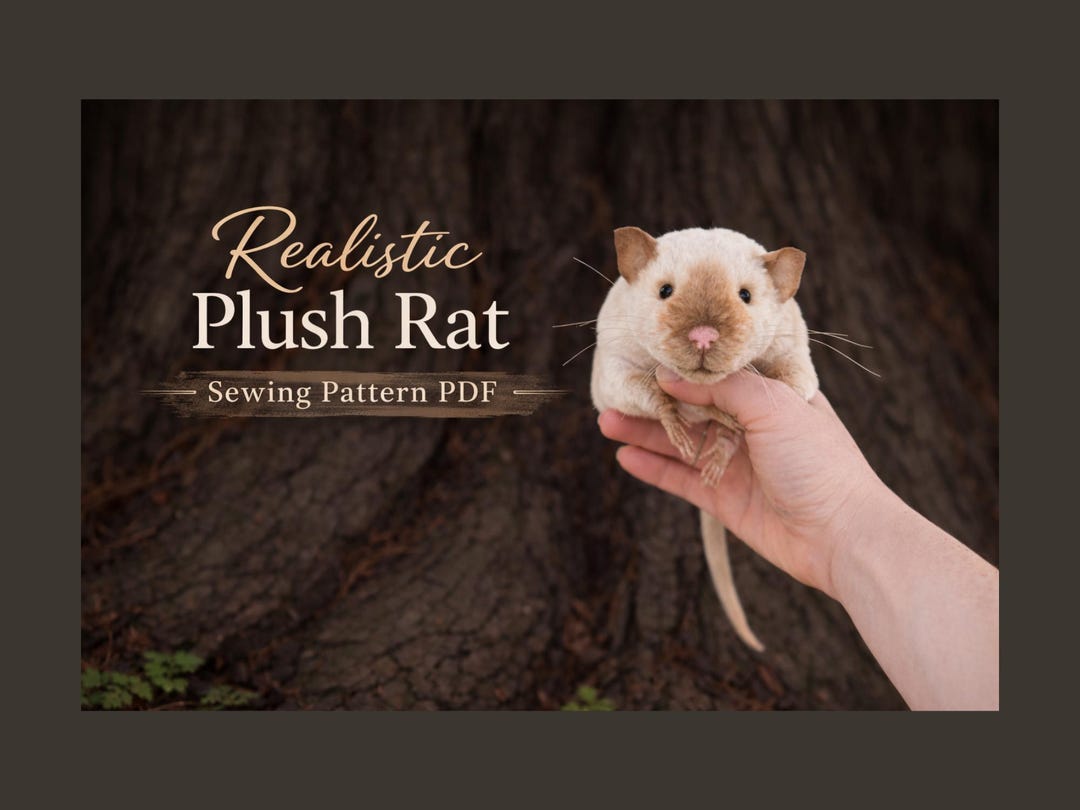 Realistic Plush Rat Sewing Pattern PDF – 25 Cm Stuffed Animal Tutorial ...