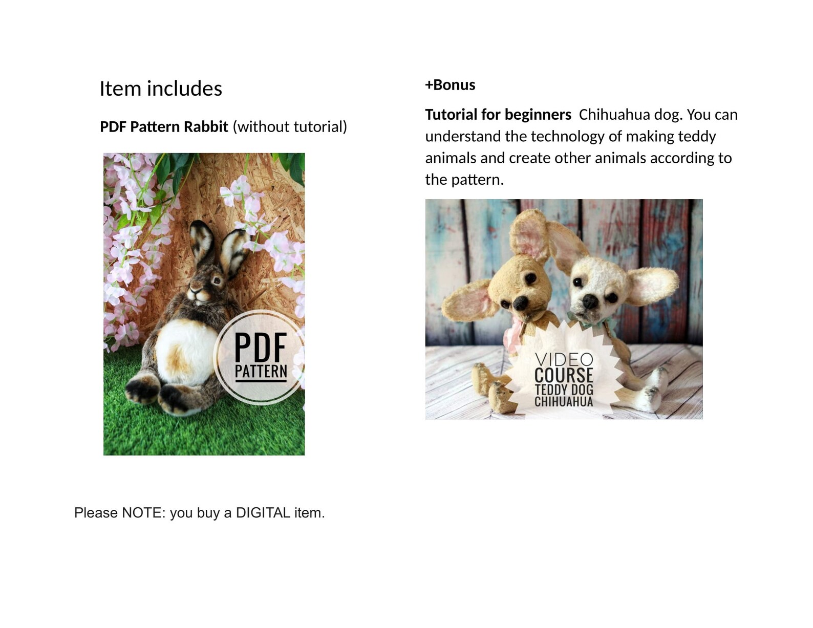 Rabbit Toy PDF Pattern, Beatrix Potter Sewing Pattern, Stuffed Bunny ...