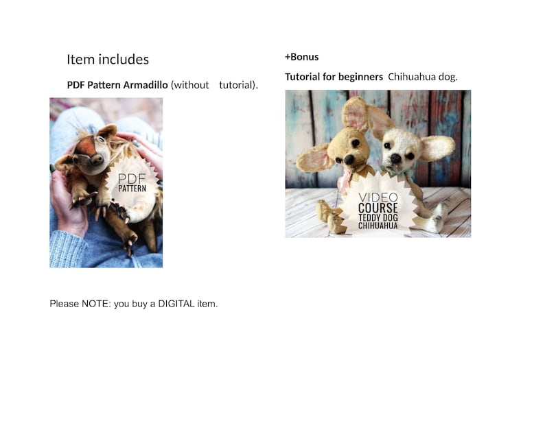 Armadillo Sewing Pattern: Realistic Stuffed Animal DIY (PDF Pattern) - Etsy