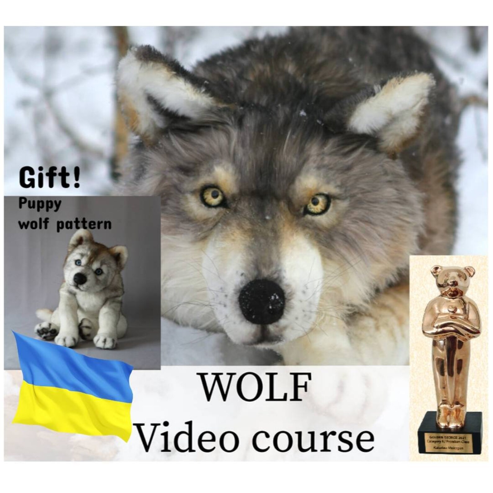 Wolf Sewing Pdf Pattern Stuffed Animal for Beginners Diy Toy - Etsy
