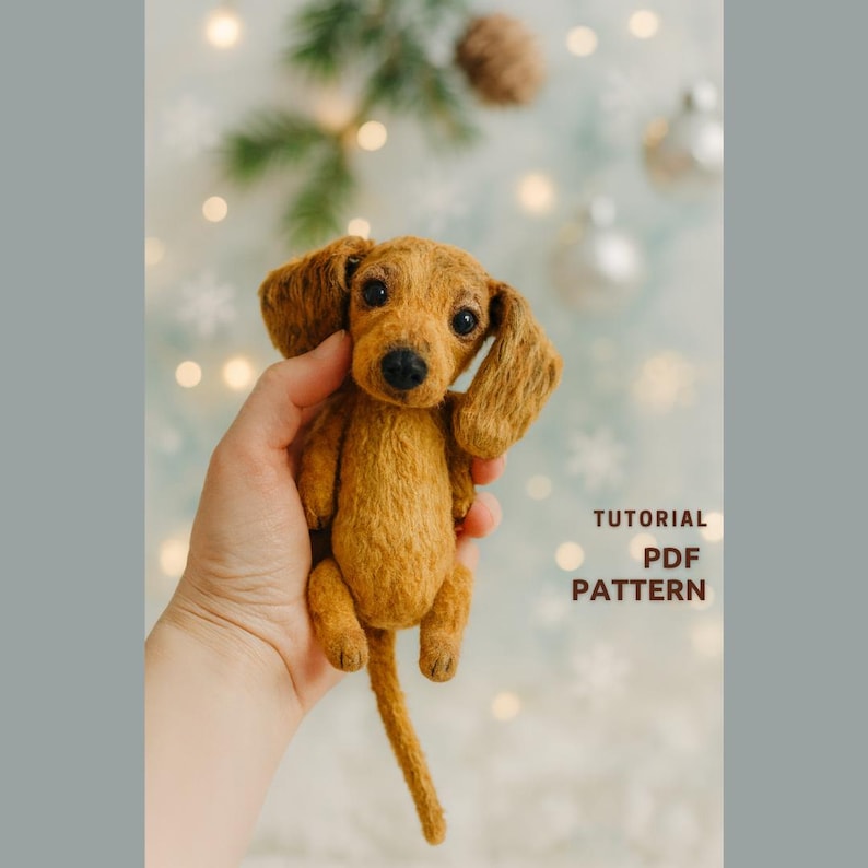 Dachshund Plush Sewing Pattern Beginner Friendly Stuffed Animal Diy