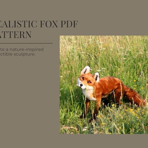 Realistic Fox Sewing Pattern PDF | Faux Taxidermy Plush With Skeleton ...