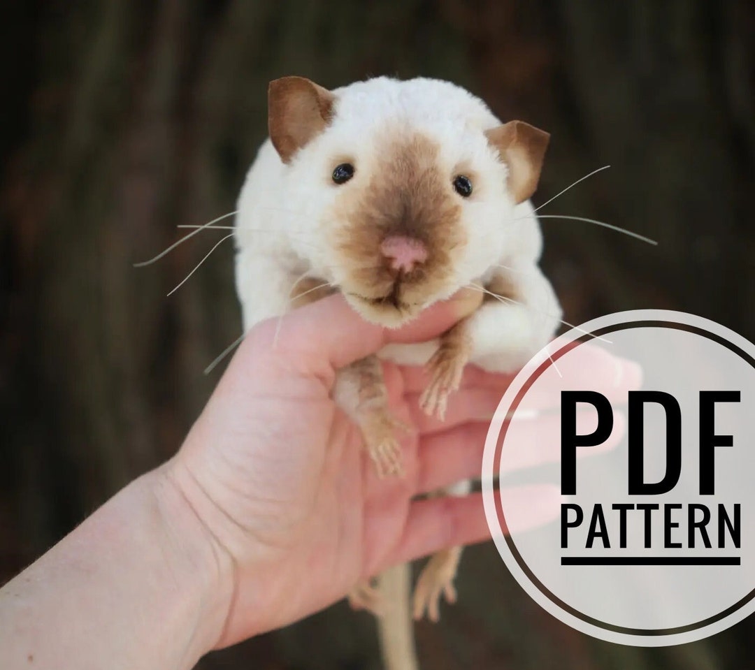 DIY Stuffed Animal Rat Sewing Pattern: Plush Rodent Tutorial (PDF ...