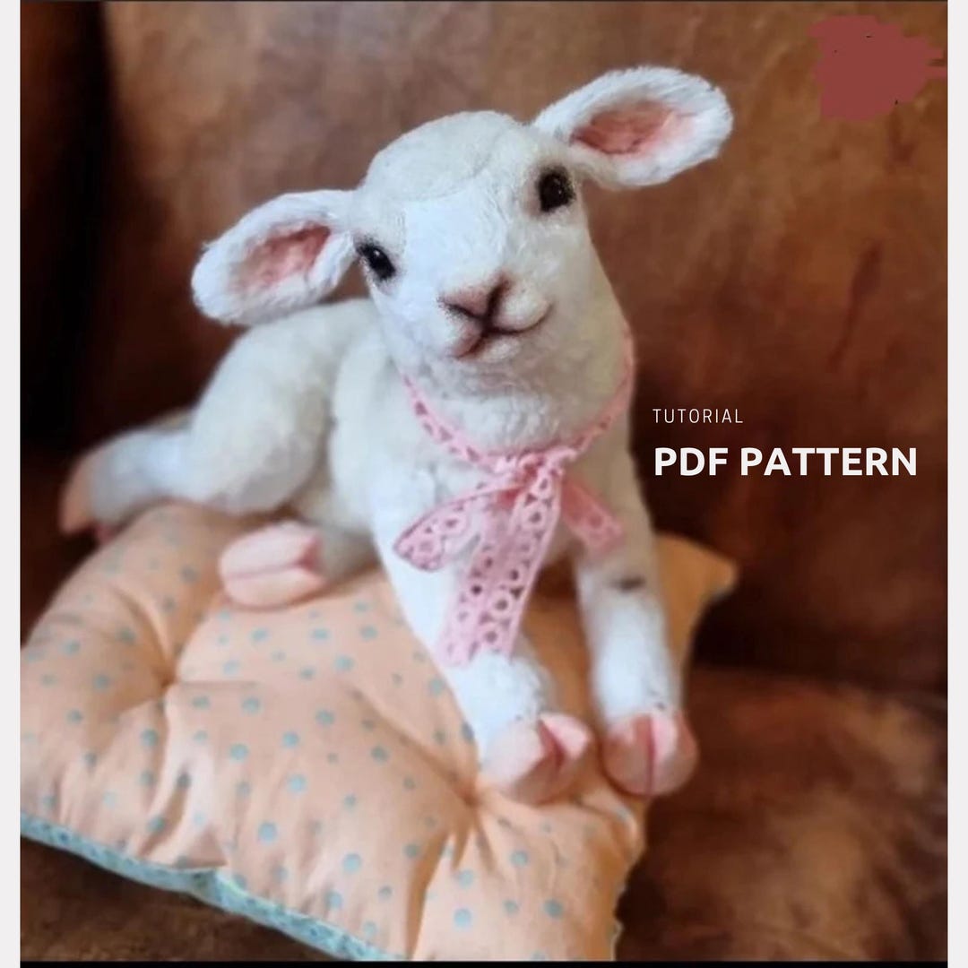 Lamb Plush Sewing Pattern: DIY Sheep Toy Tutorial (PDF). Easter Decor ...