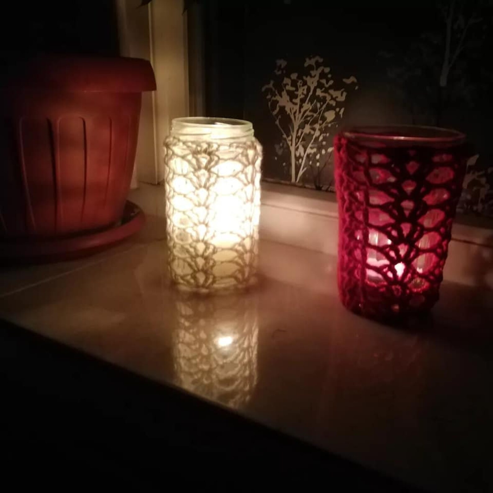 Candle Jar or Water Glass Cover Pattern Jar Cover Pattern - Etsy