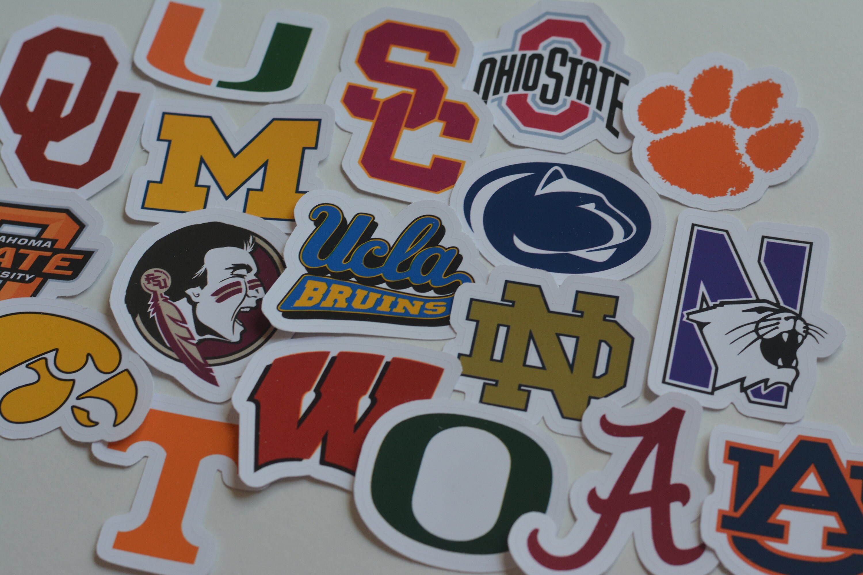 NCAA College Teams Vinyl Logos Choose YOUR Team WATERPROOF | Etsy