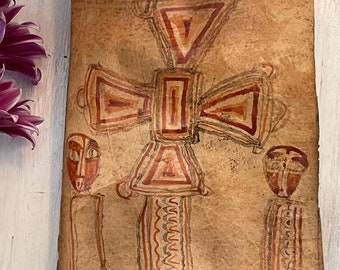 Antique Ethiopian Magic Prayer Scroll : Ethiopia African Ge'ez ...
