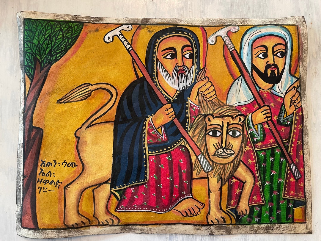 Ethiopian Painting on Leather : Ethiopia Orthodox Coptic Christian ...