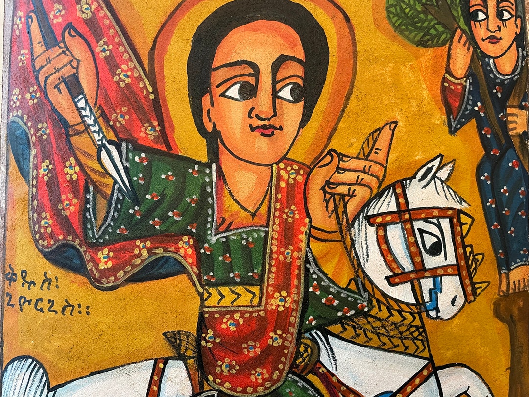 Ethiopian Painting on Leather : Ethiopia Orthodox Coptic Christian ...
