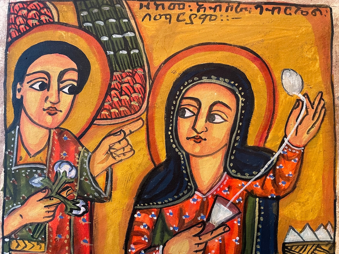 Ethiopian Painting on Leather : Ethiopia Orthodox Coptic Christian ...