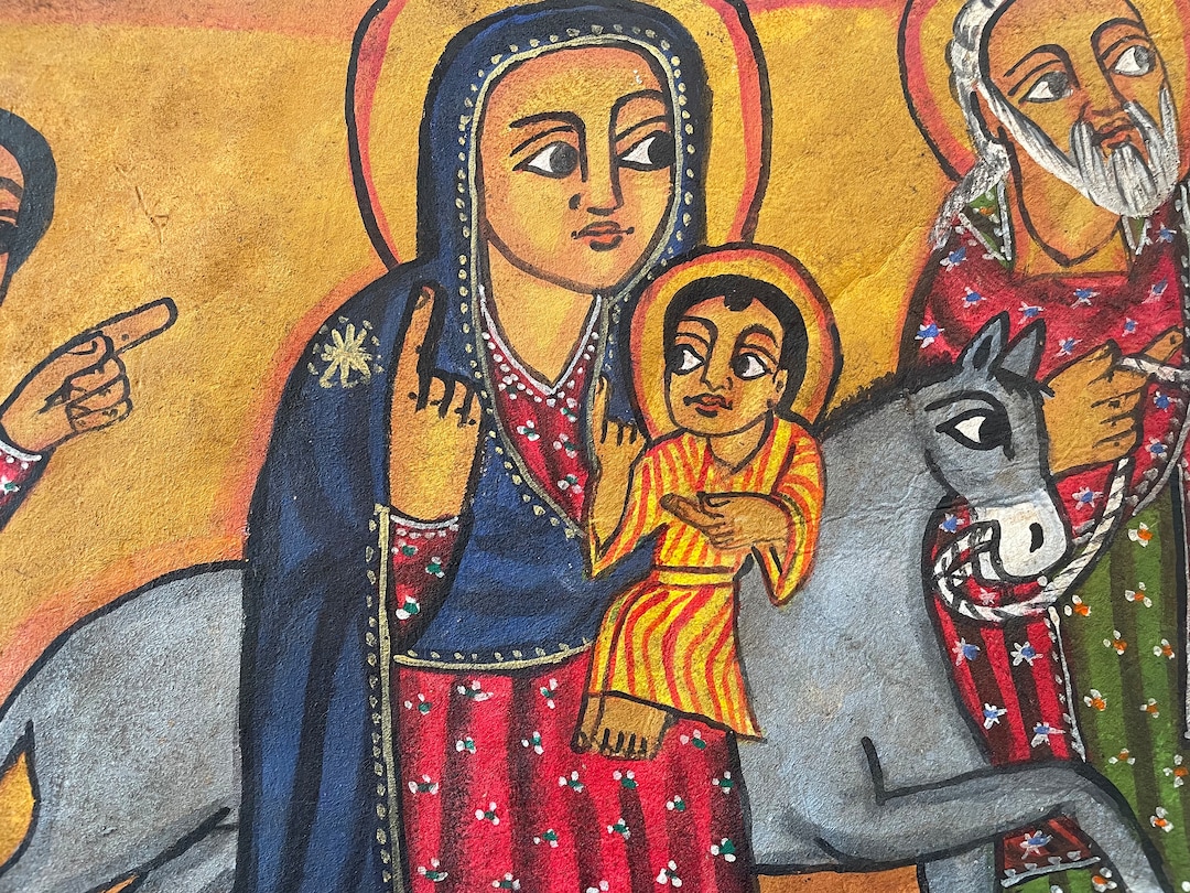 Ethiopian Painting on Leather : Ethiopia Orthodox Coptic Christian ...