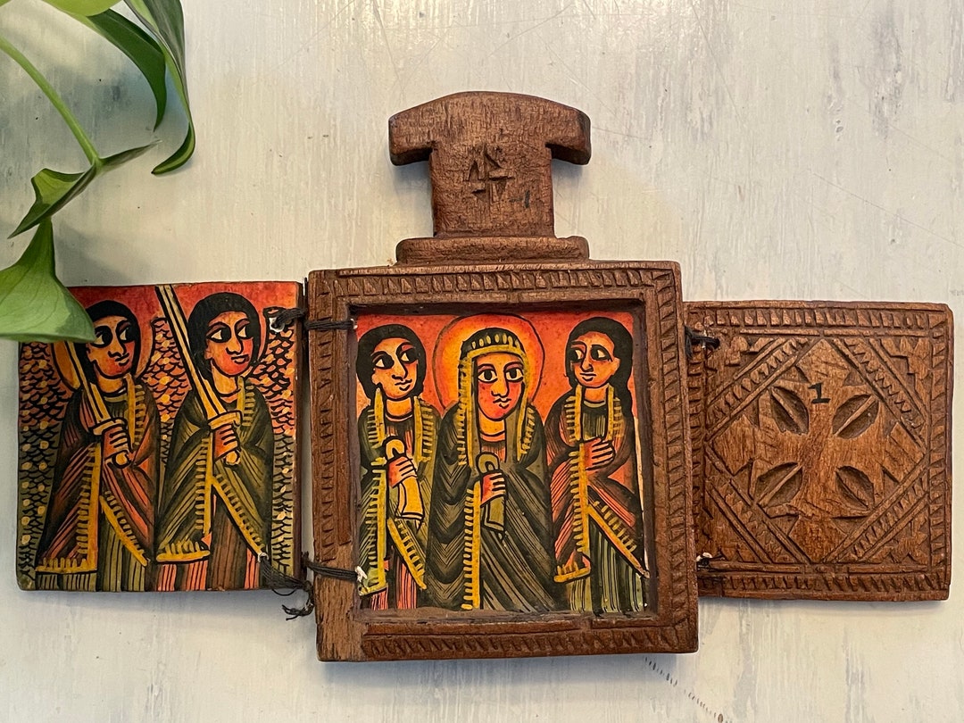 Ethiopian Wood Icon : Ethiopia Orthodox Coptic Christian Church Wooden ...
