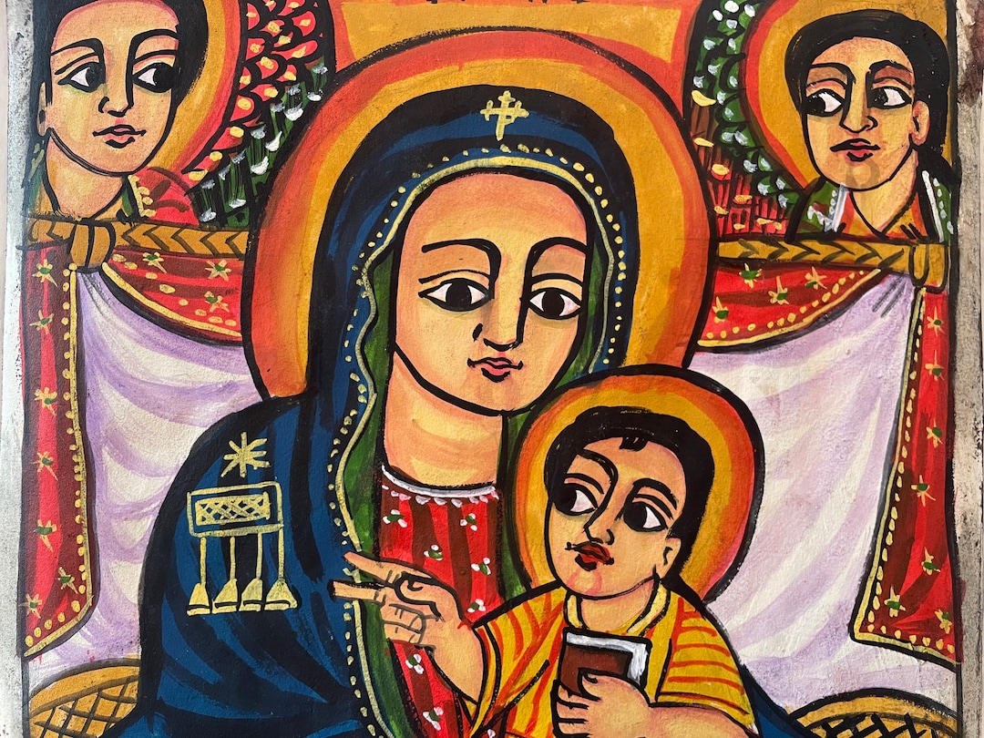 Ethiopian Painting on Leather : Ethiopia Orthodox Coptic Christian ...