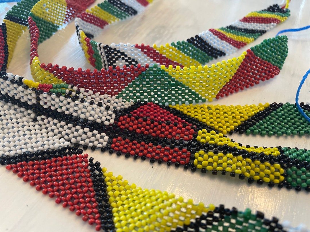 BULK SAVINGS! 5 Ethiopian African Seed Bead Rasta Necklace : Woven ...