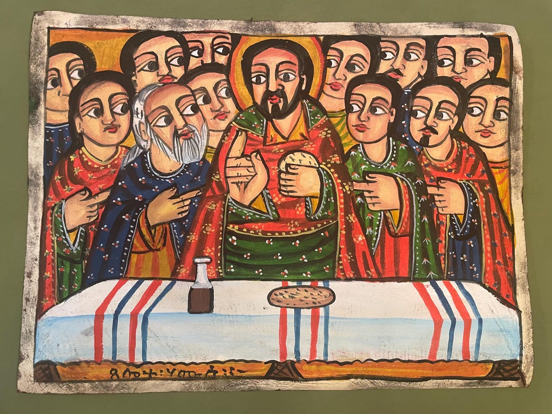 Ethiopian Painting on Leather : Ethiopia Orthodox Coptic Christian ...