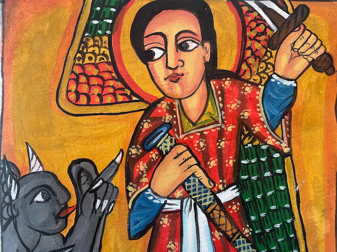 Ethiopian Painting on Leather : Ethiopia Orthodox Coptic Christian ...