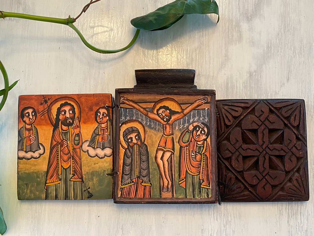 Ethiopian Wood Icon : Ethiopia Orthodox Coptic Christian Church Wooden ...