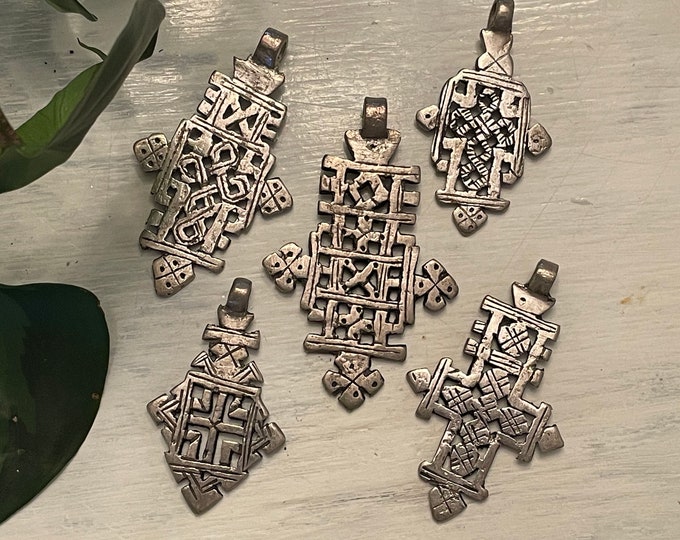 5 Traditional Ethiopian Coptic Cross Pendant : Ethiopia African Crosses ...