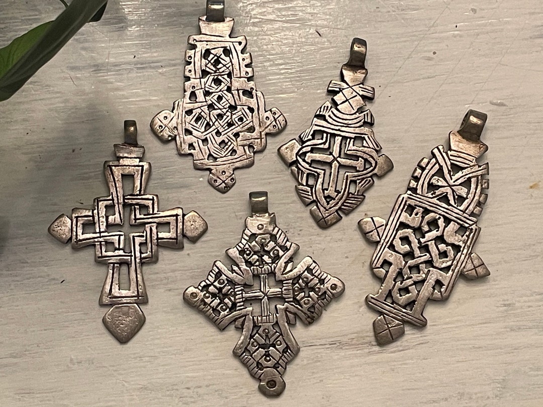 5 Traditional Ethiopian Coptic Cross Pendant : Ethiopia African Crosses ...