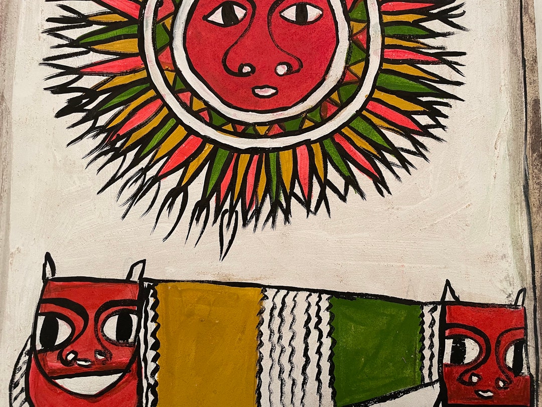 Ethiopian Magic Prayer Scroll Painting on Leather : Ethiopia Orthodox ...