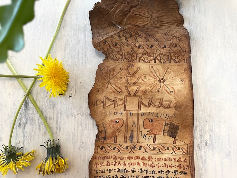 Antique Ethiopian Magic Prayer Scroll : Ethiopia African - Etsy