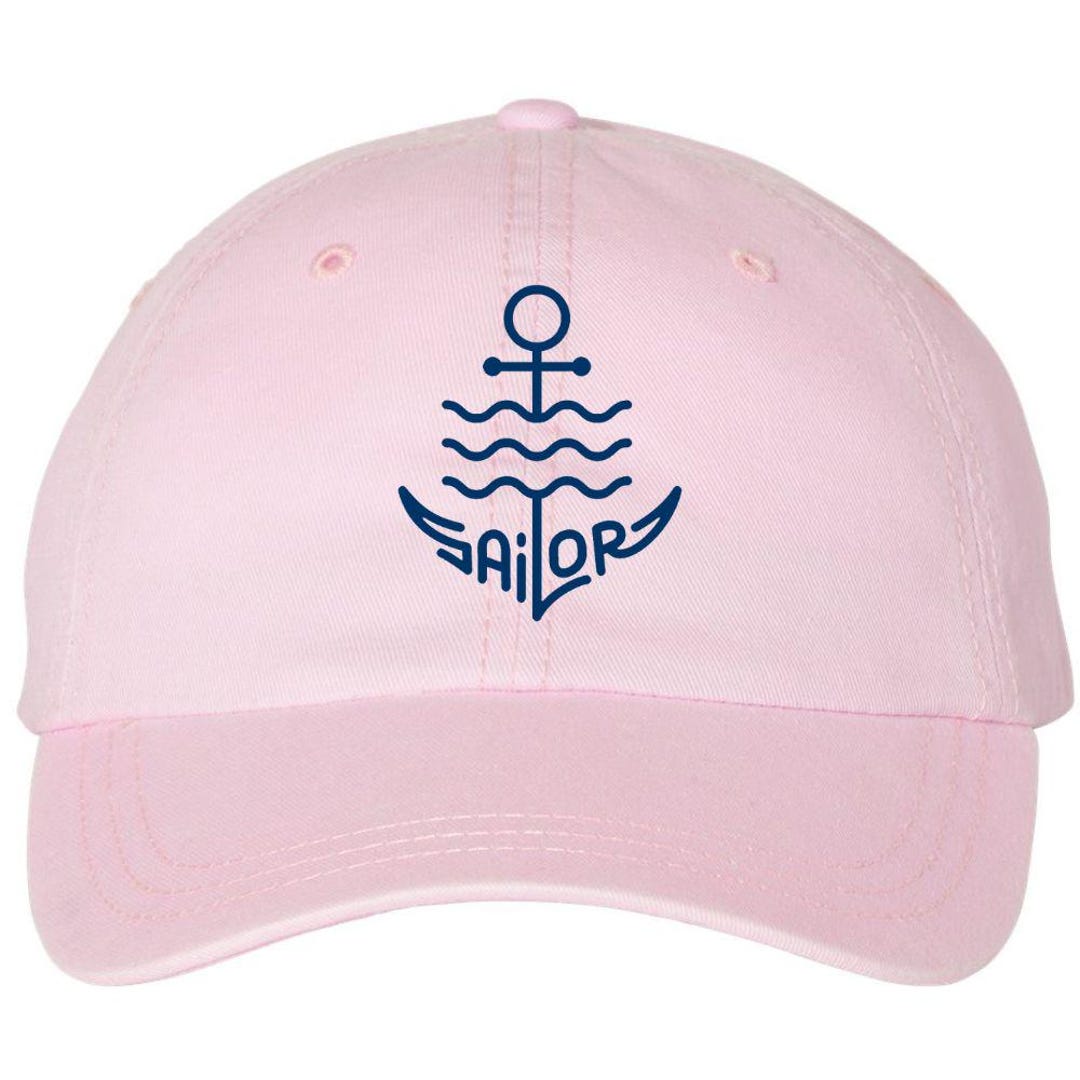 Embroidered Sailor Anchor Baseball Cap, Vintage Washed Cotton - Etsy