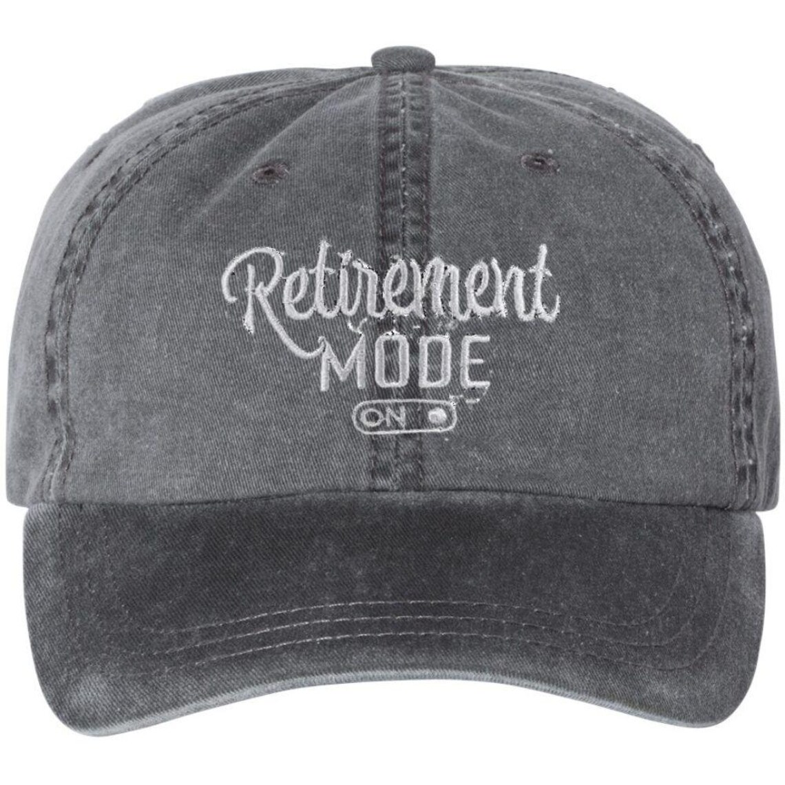 Retirement Mode on Embroidered Vintage Baseball Cap Unstructured Low ...