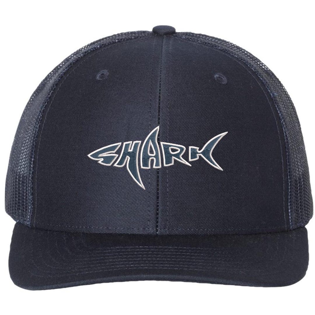 Shark Embroidered Trucker Hat Ruthless Deep Water Predator Fish Mesh ...