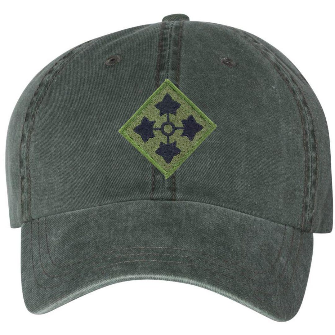 4th Infantry Division Vintage Patch Embroidered Dad Hat Unstructured ...