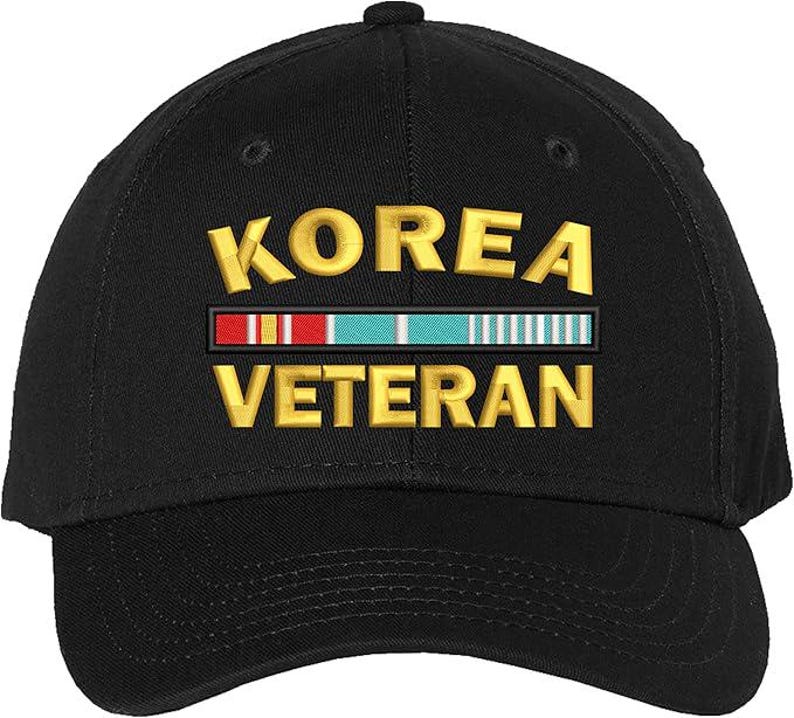 ARMYU Black Korea Veteran Ribbon Adjustable Low Profile Army War Vet ...