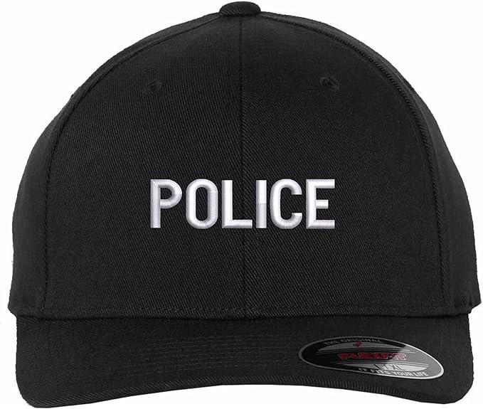 Police Fitted Baseball Hat Structured Uniform Guard Officer Pro ...